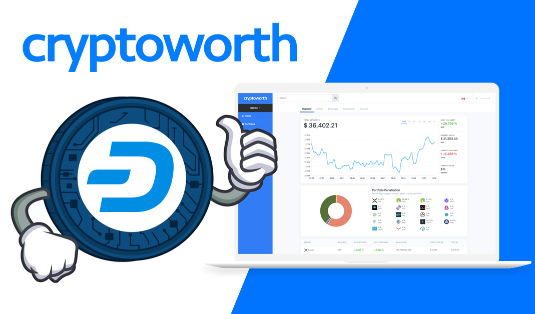 Cryptoworth Integrates Dash Streamlining Cryptocurrency Portfolio ...