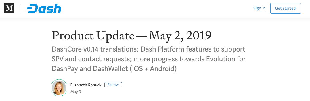 Product Update — May 2, 2019 - Dash