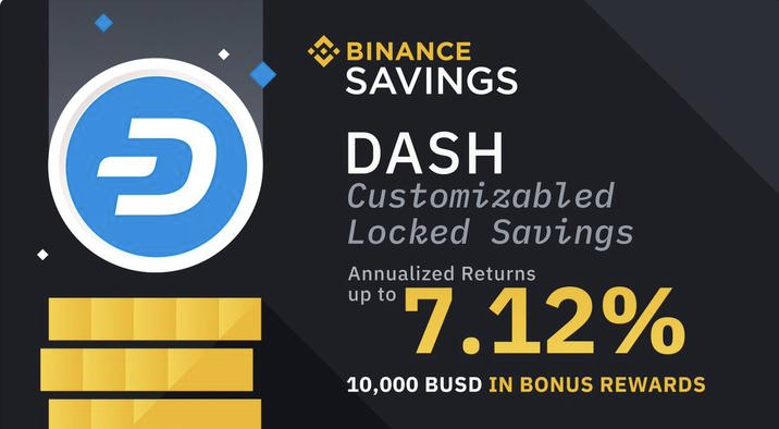DASH Added to Customizable Locked Savings on Binance - Dash
