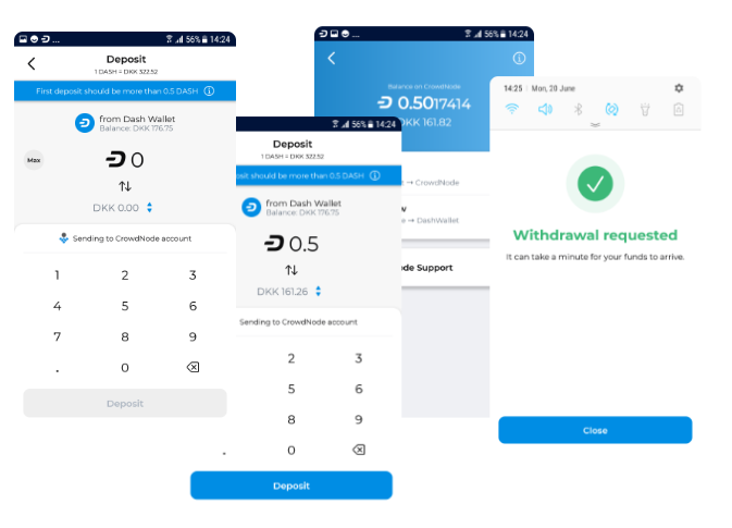 Dash and Crowdnode roll out New fractional masternode Staking Feature on mobile app - Dash