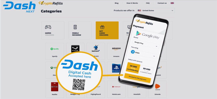DashNEXT announces Dash partnership with CryptoRefills - Dash
