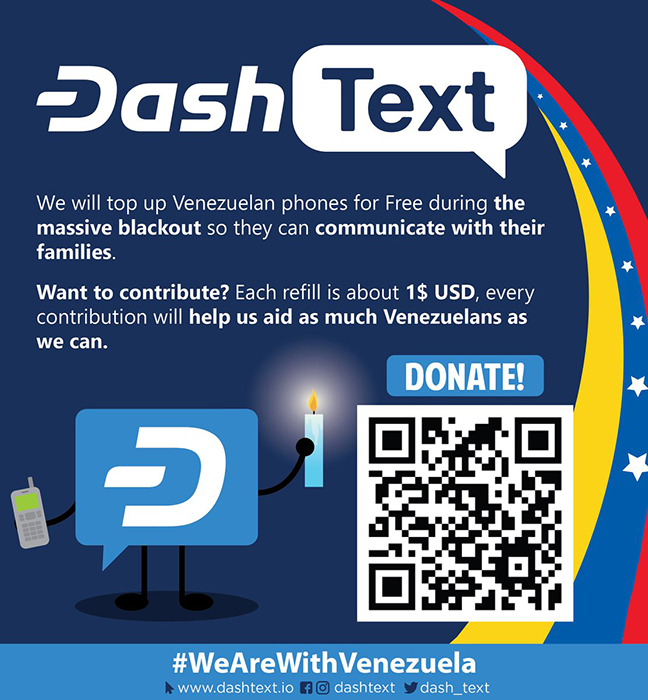 Today DashText will start refilling Venezuelan phones for free! - Dash